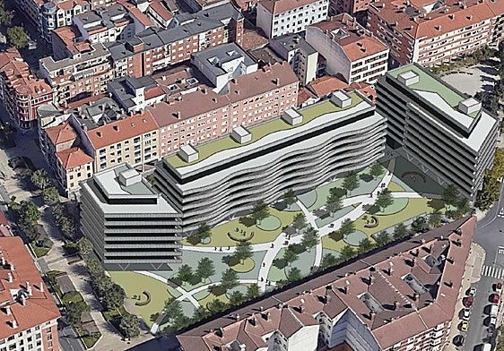 La zona del mercadillo de Erandio albergará edificios, zonas verdes y aparcamientos | El Correo